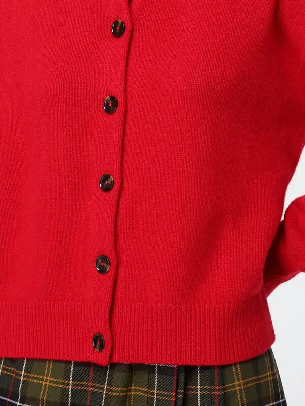 Barbour Cardigan In A Wool And Cashmere Blend With Button Closure