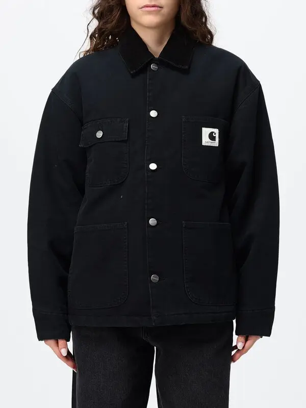Carhartt Work In Progress Oversized Organic Cotton Shirt Jacket With Velvet Collar
