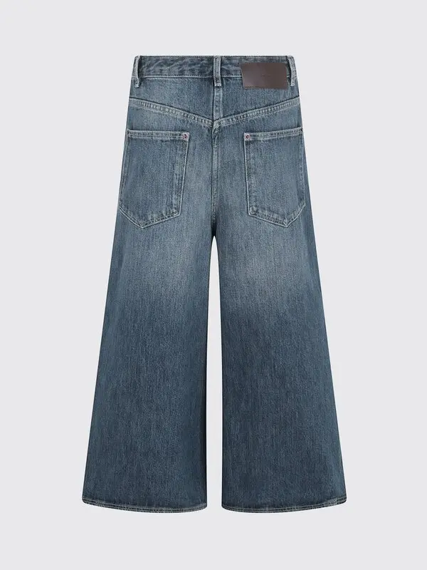 Soeur Joyce Wide-leg Cropped Cotton Denim Shorts