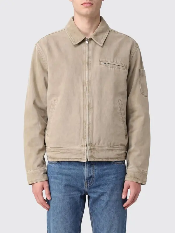 A.p.c. Cotton Zip-up Overshirt - Mastic
