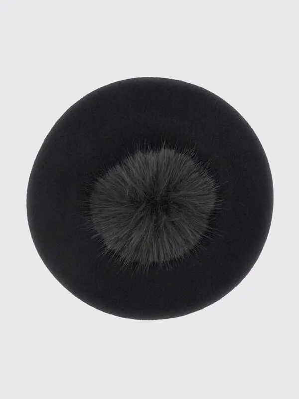 Borsalino Wide-brimmed Wool Felt Hat With Logo - Black