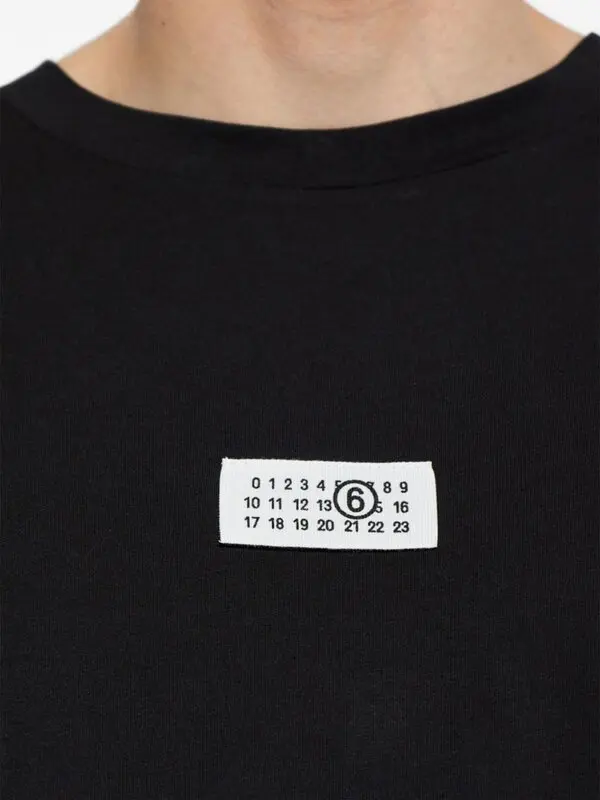 MAISON MARGIELA Long-sleeved Cotton T-shirt With Numeric Logo