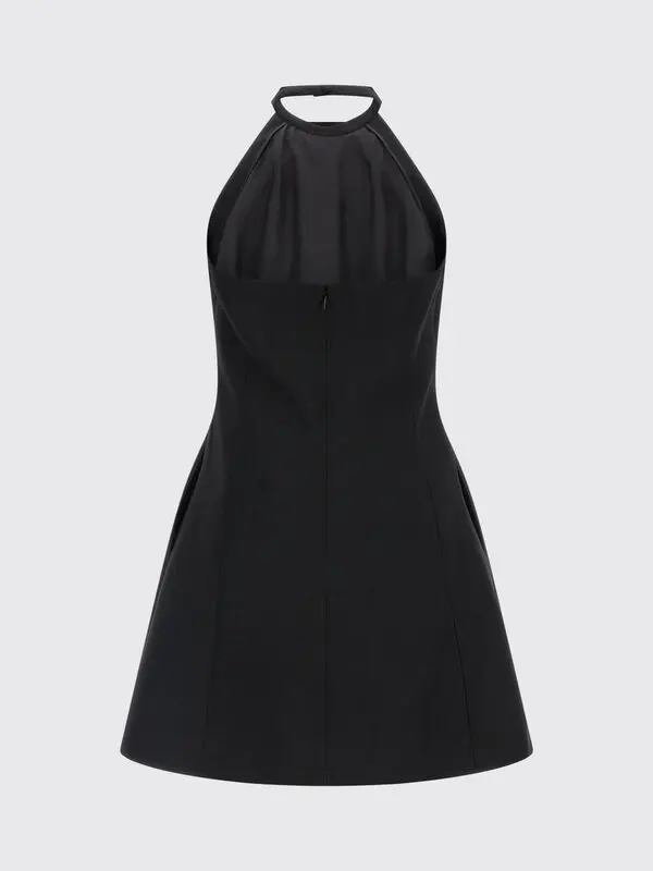 Valentino Garavani Halter Neck Wool And Silk Mini Evening Dress