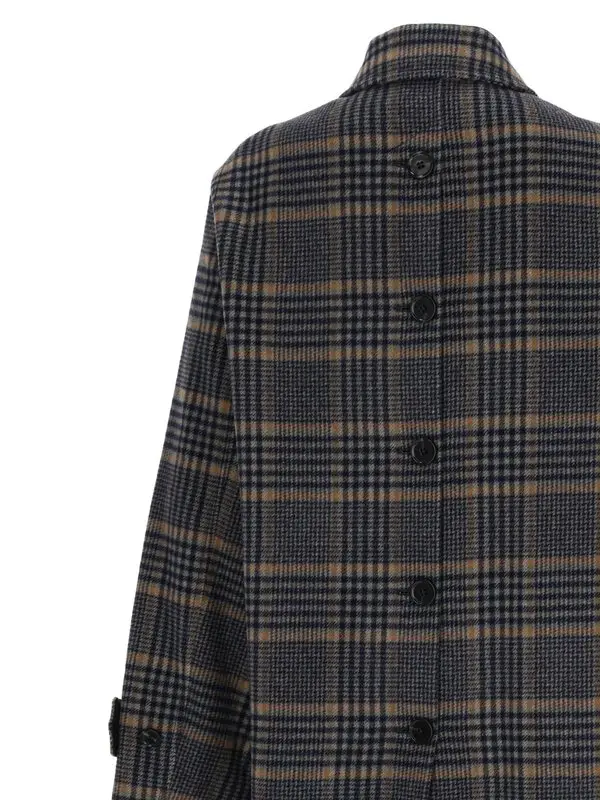 Paul Smith Cappotto In Lana Con Bottoni Sul Retro - Blue