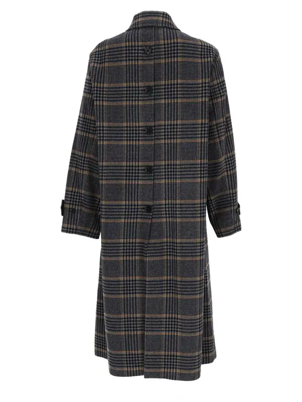 Paul Smith Cappotto In Lana Con Bottoni Sul Retro - Blue