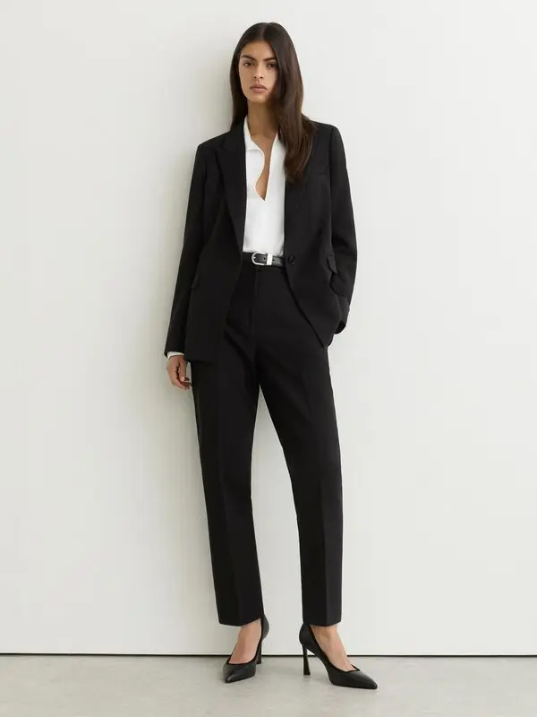 REISS Gabi Single-breasted Suit Blazer - Black