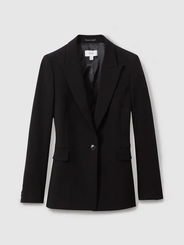 REISS Gabi Single-breasted Suit Blazer - Black