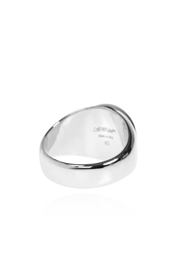 Off-White Brass Signet Ring
