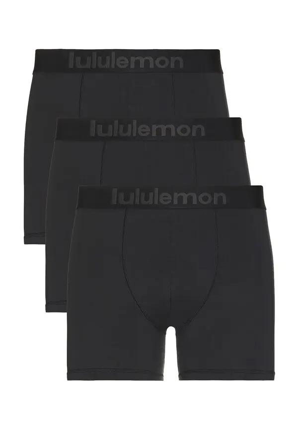 Lululemon Always In Motion Boxer Brief 5 3 Pack - Black