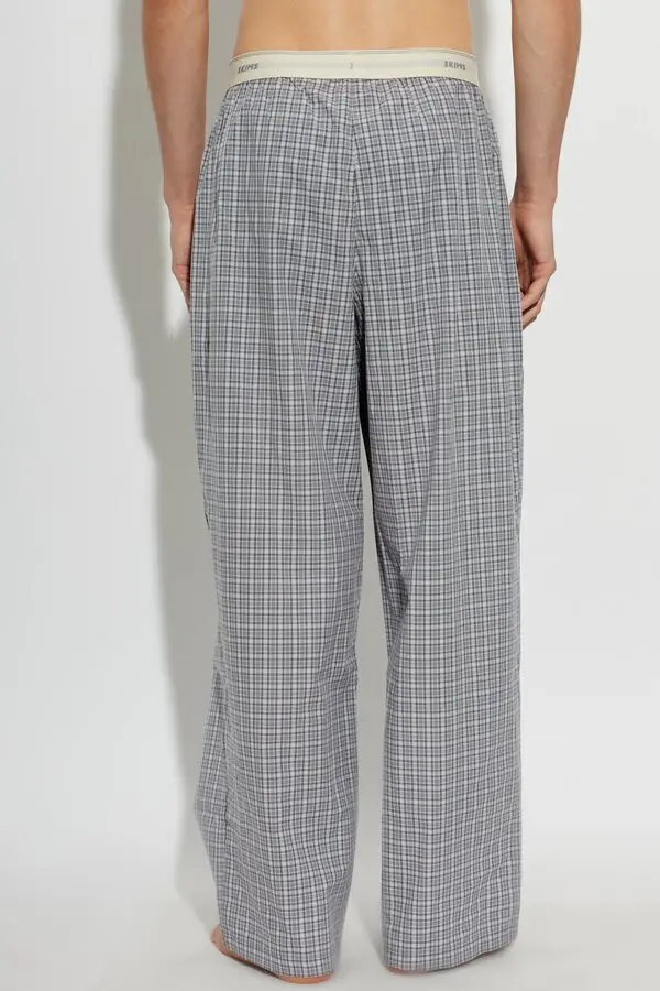 SKIMS Pajama Pants Cotton Poplin Gray-purple Plaid