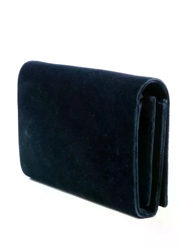 Saint Laurent 2016 Suede Monogram Kate Chain Wallet Crossbody Bag - Blue