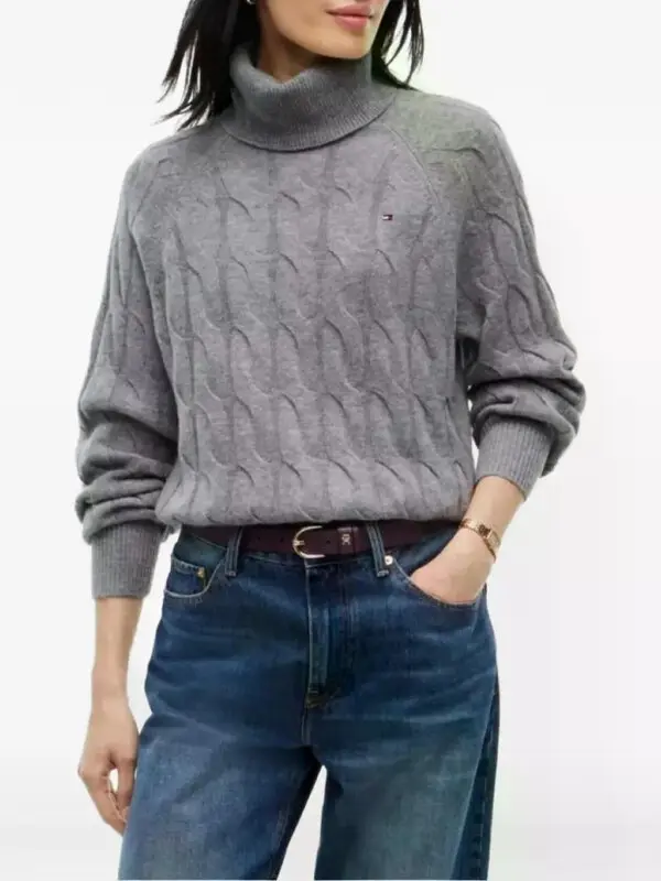 Tommy Hilfiger Cable-knit Roll-neck Sweater