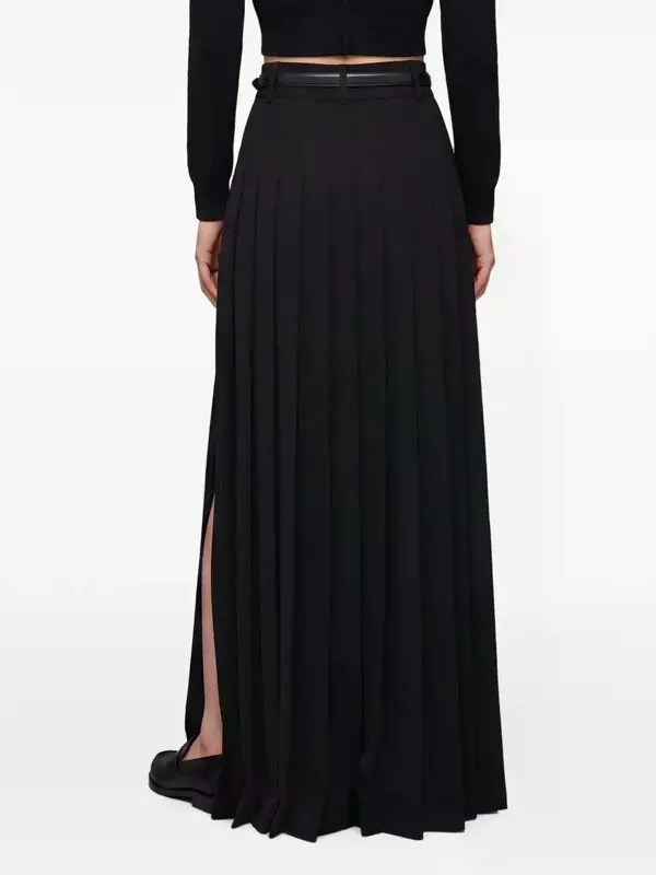 SUTTON NEW YORK Pleated Side-slit Long Skirt