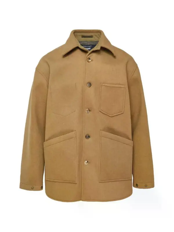 Comme Des Garçons Button-up Patch-pocket Jacket