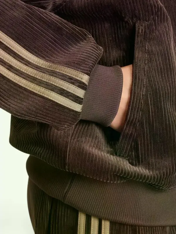 Adidas Corduroy Stripe-detail Track Jacket