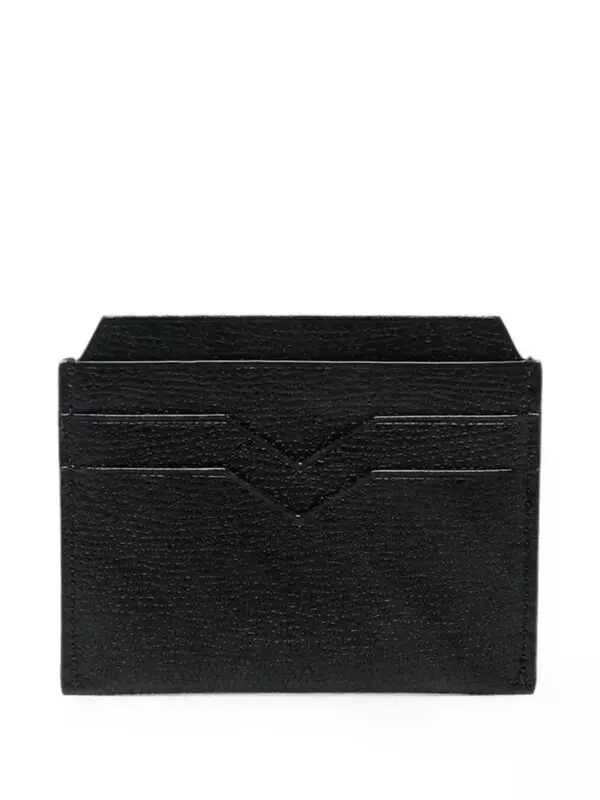 VALEXTRA 4cc Leather Cardholder - Black