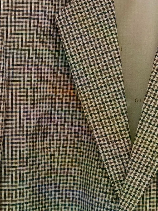 Gucci Gingham Wool Single-breasted Jacket