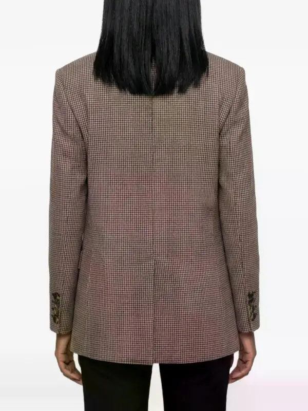 SUTTON NEW YORK Micro-check Single-breasted Blazer
