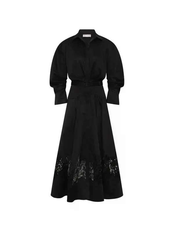 Rebecca Vallance Claribelle Long Sleeve Midi Dress - Black