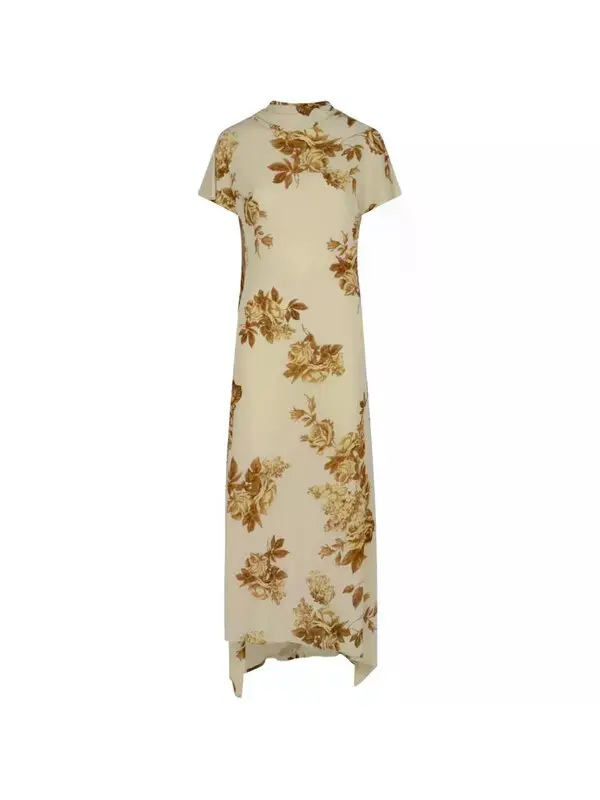 Magda Butrym Floral-print Open-back Midi Dress
