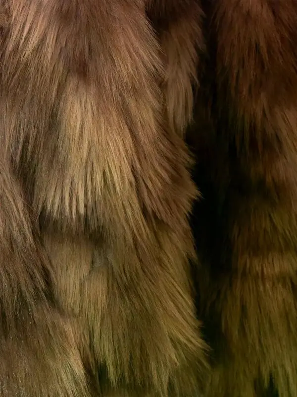 SWORD 6644 Faux-fur Drawstring-hem Jacket