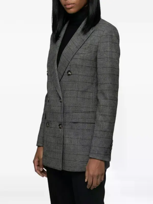 SUTTON NEW YORK Double-breasted Prince Of Wales Check Blazer