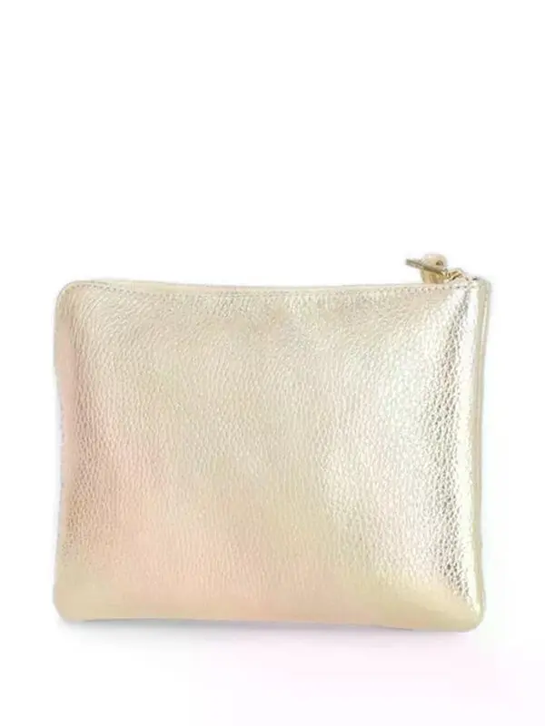COCCINELLE Metallic-effect Pebbled-leather Clutch Bag