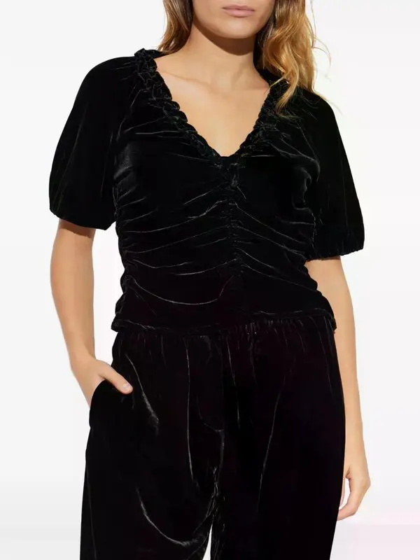 Baum Und Pferdgarten Melline Ruched Velvet Top