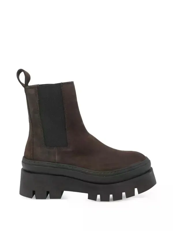 COPENHAGEN  Platform Chelsea Boots - Brown