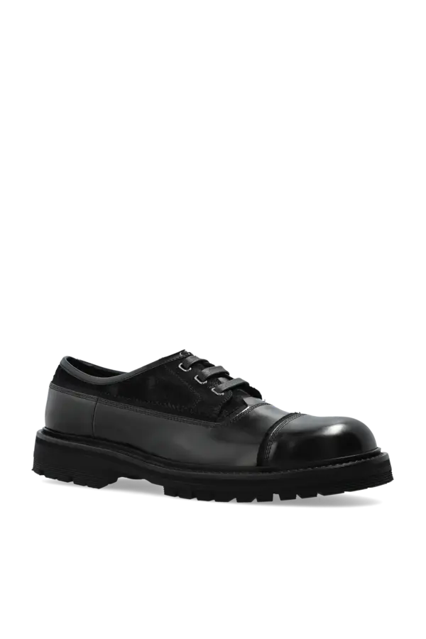 Dolce & Gabbana Leather Lace-up Flat Shoes By