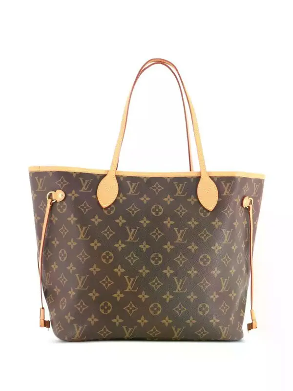 LOUIS VUITTON Neverfull Nm Monogram Canvas Mm Tote Bag - Black/brown