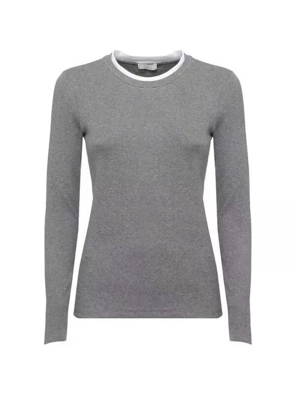 Peserico Bead-embellished Contrast-trim Top