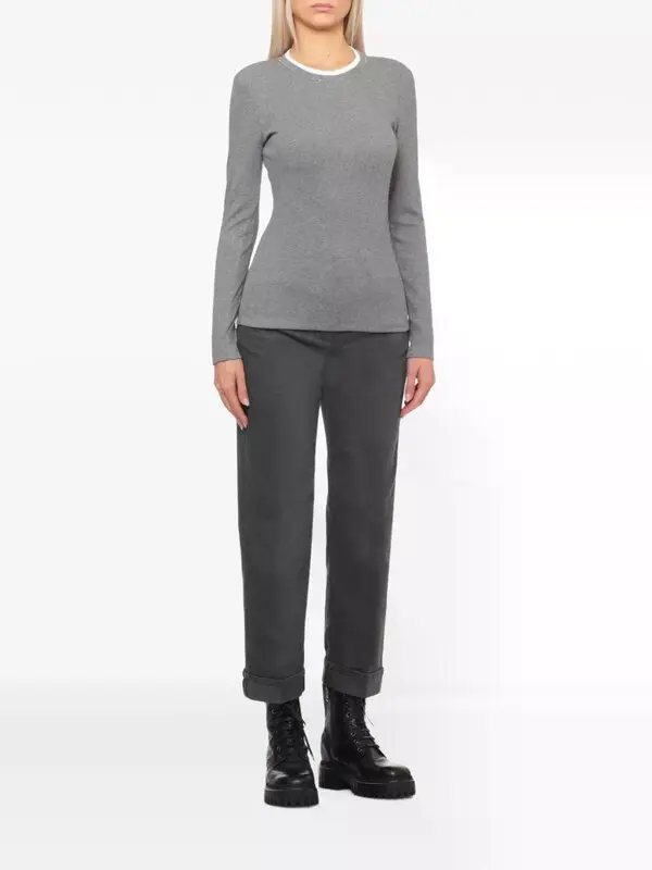 Peserico Bead-embellished Contrast-trim Top