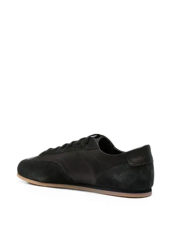 COMMON PROJECTS Minimal Suede-panelled Leather Sneakers - Black