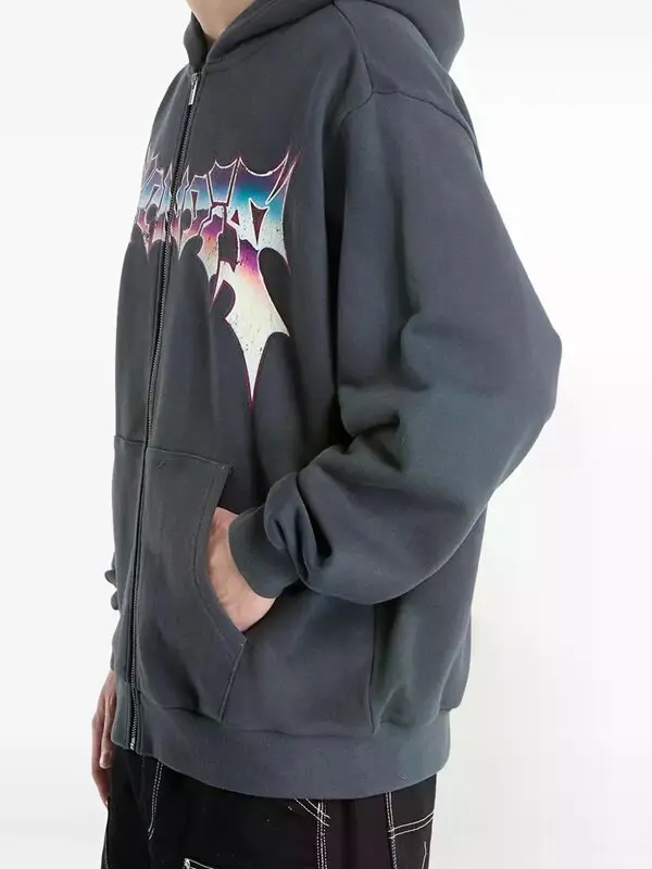 RIPNDIP Noid Graphic-print Zip-up Hoodie