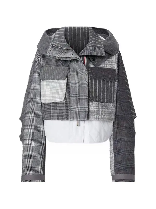 Thom Browne High Twist Wool Funmix Cropped Tailored Parka