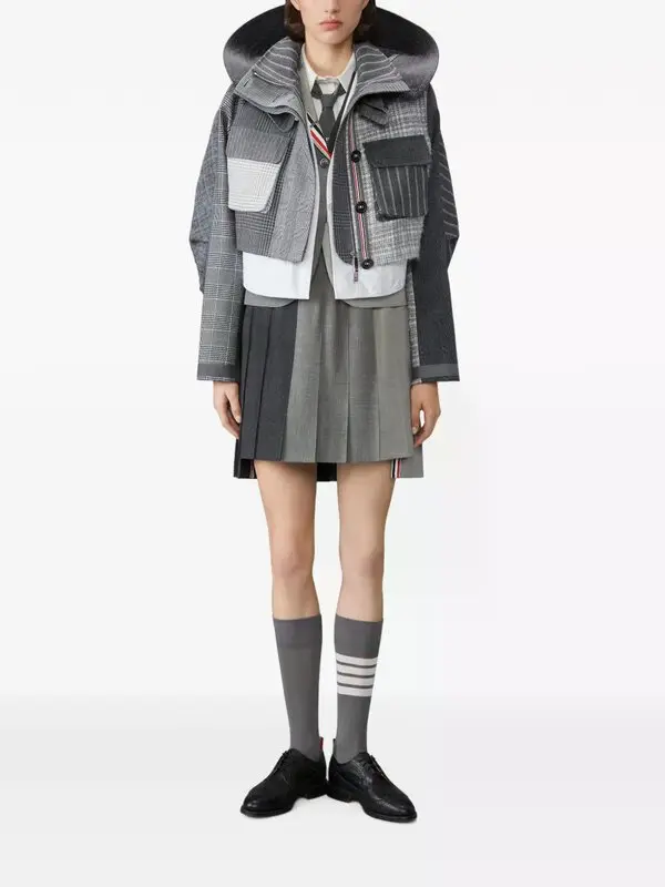 Thom Browne High Twist Wool Funmix Cropped Tailored Parka