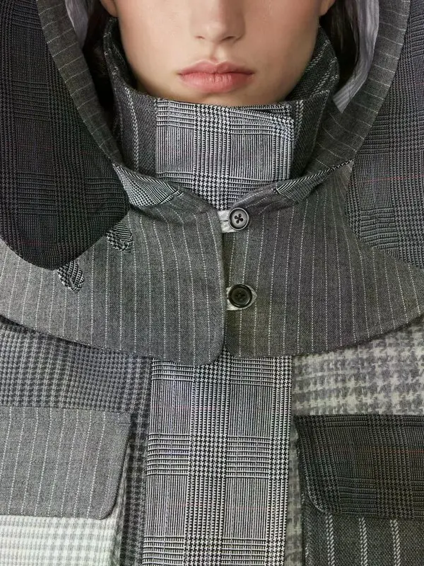 Thom Browne High Twist Wool Funmix Cropped Tailored Parka