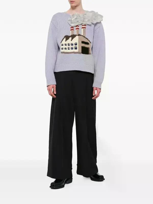 DOUBLET Smoking-factory-motif Sweater