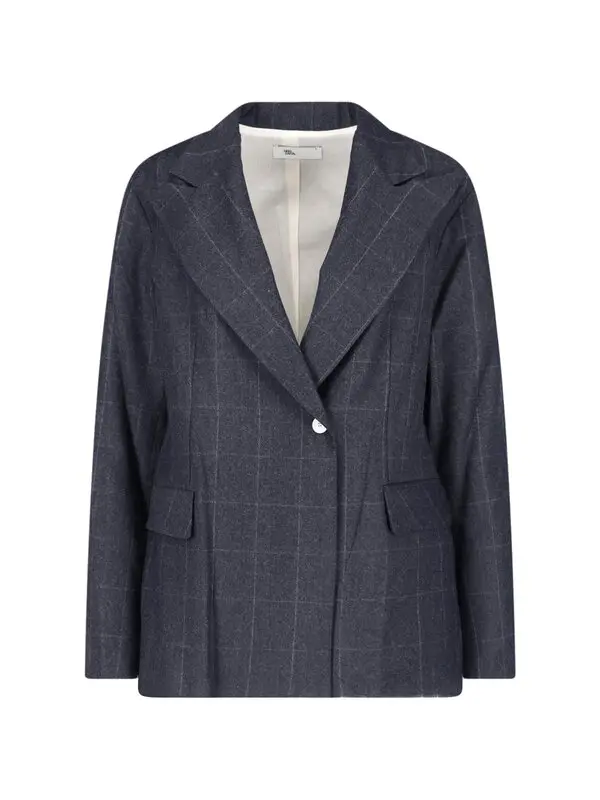 Sibel Saral Windowpane Single-breasted Blazer