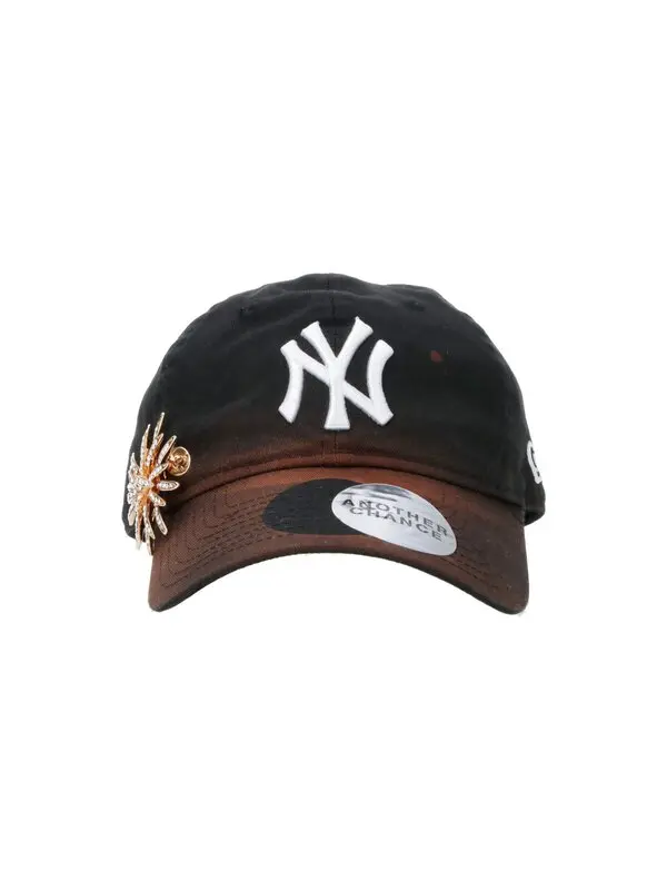 ANOTHER CHANCE Embellished Logo Baseball Cap - Black