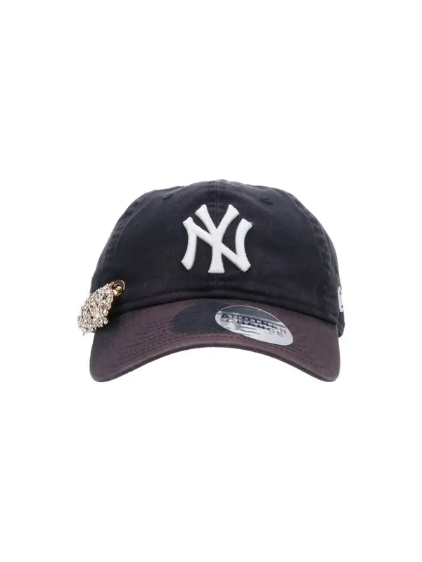 ANOTHER CHANCE Embellished Logo Baseball Cap - Blue