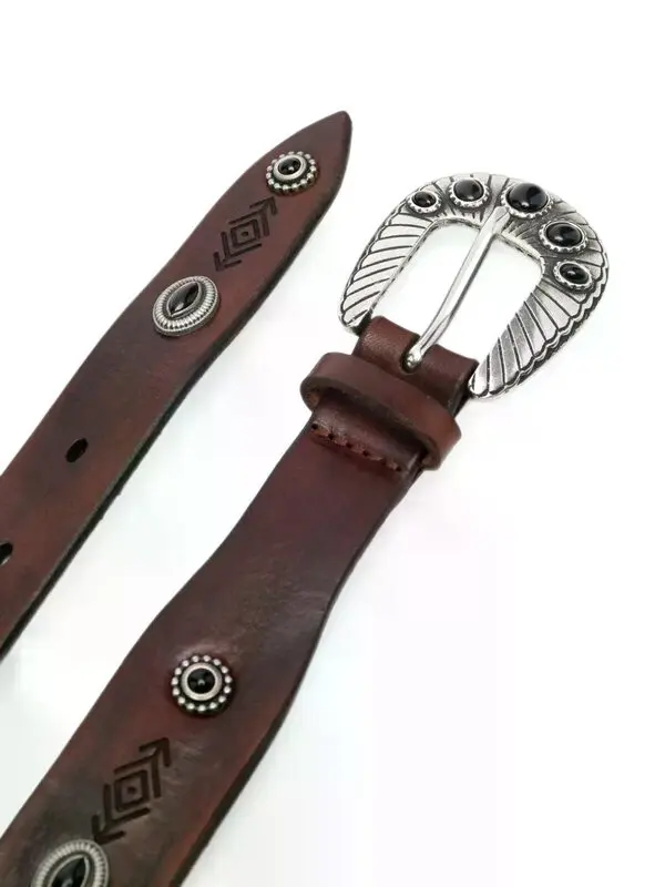 Orciani Embellished Engraved-buckle Belt