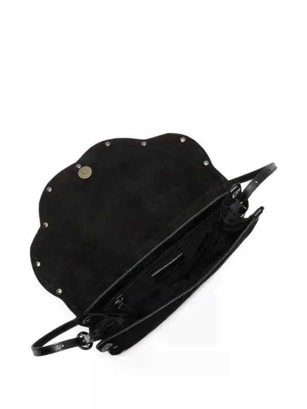 Malìparmi Leather Bloom Crossbody Bag - Black