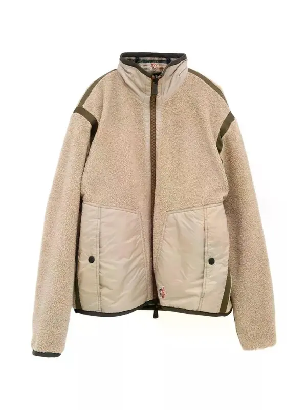Moncler Reversible Check-print Teddy Jacket - Neutrals