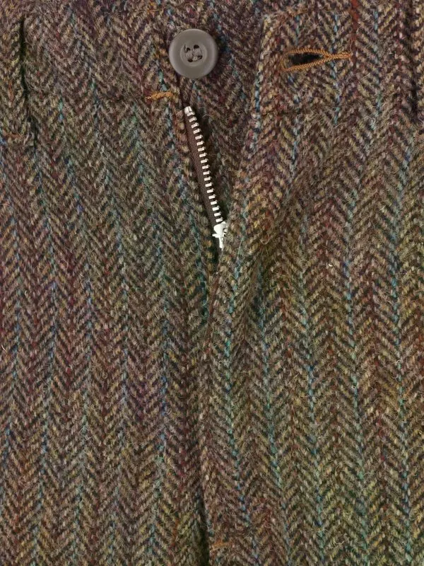 ROY ROGER'S Adrian Herringbone-pattern Straight-leg Trousers