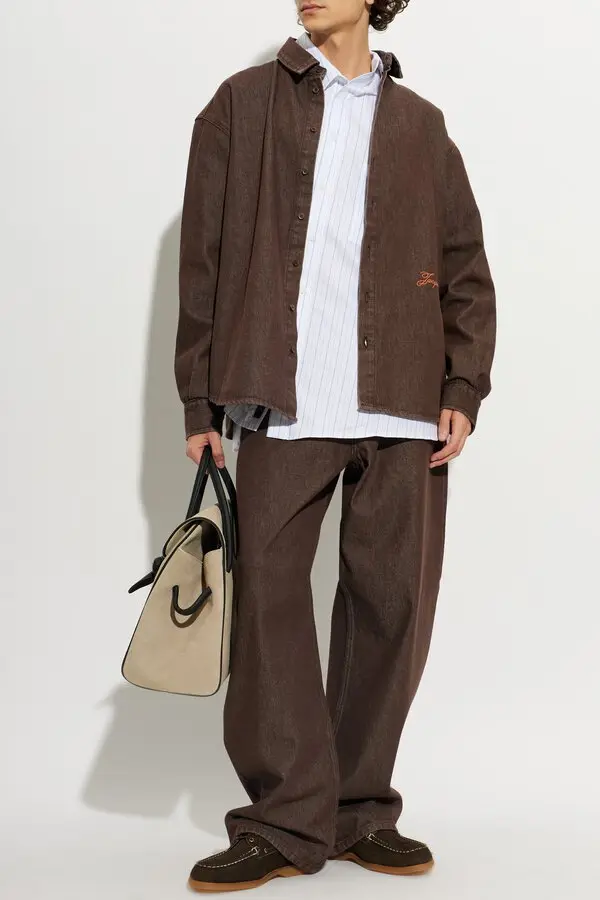 Jacquemus Striped Cotton Oversize Shirt