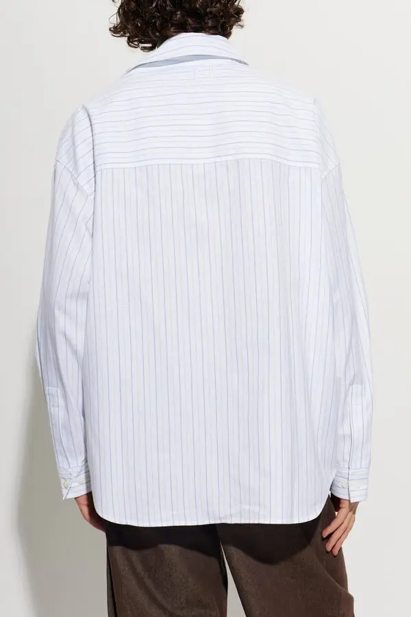 Jacquemus Striped Cotton Oversize Shirt