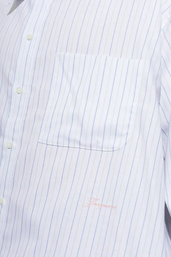 Jacquemus Striped Cotton Oversize Shirt