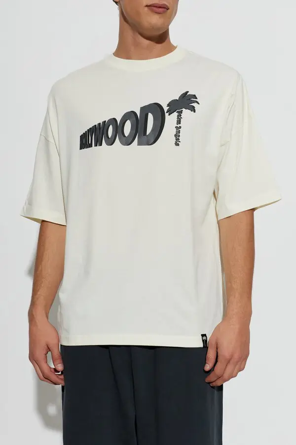 Palm Angels Oversized T-shirt With "hollywood" Print